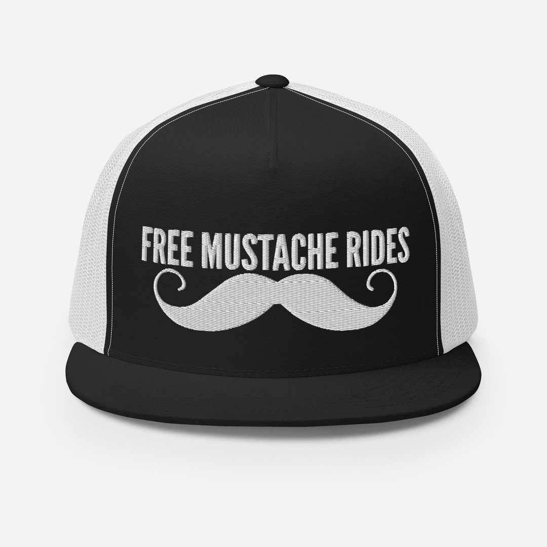 FREE MUSTACHE RIDES Trucker Cap - Etsy
