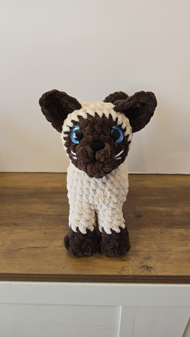 Crochet PATTERN: Standing Kitty - Siamese Tabby Tuxedo Solid Cat ...