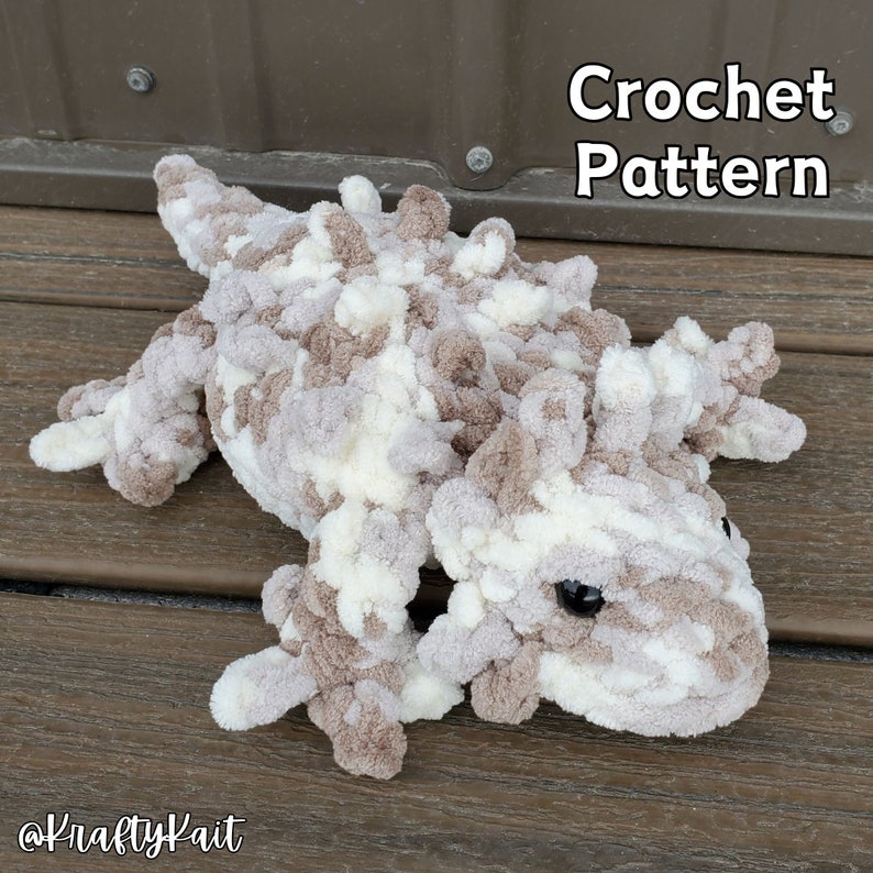 Crochet PATTERN: Low-sew Horned Lizard Horny Toad Horned Frog - Etsy