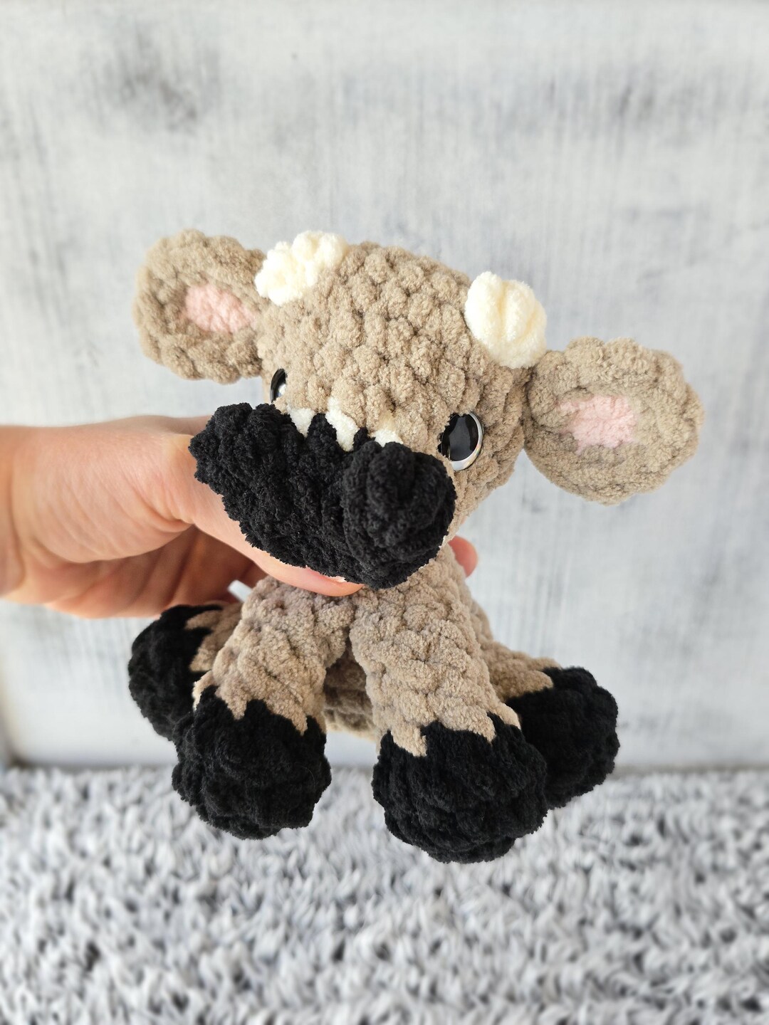Ready to Ship - Baby Cow Plushie - Small Sitting Cow Stuffed Animal ...