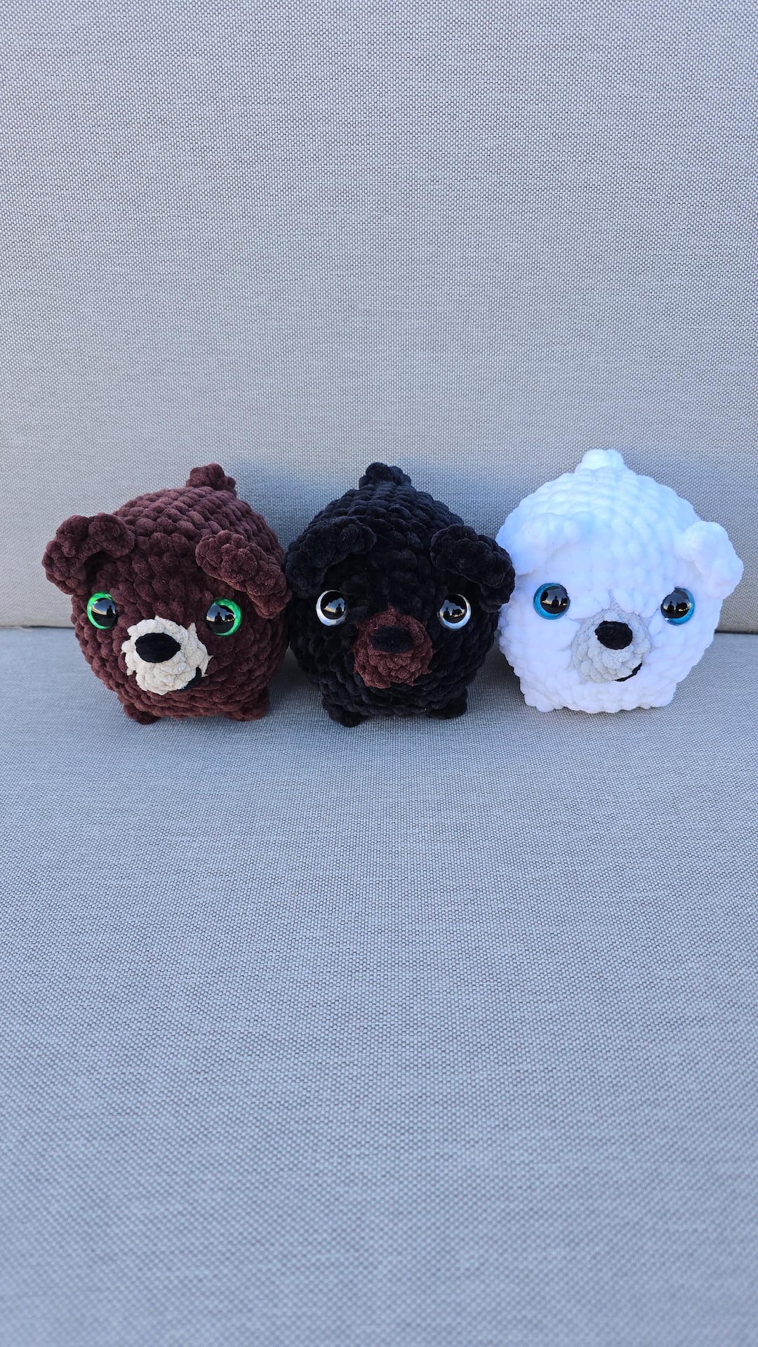 Loaf Bear Plushie - Handmade Chenille Bear - Black Bear - Grizzly Bear ...