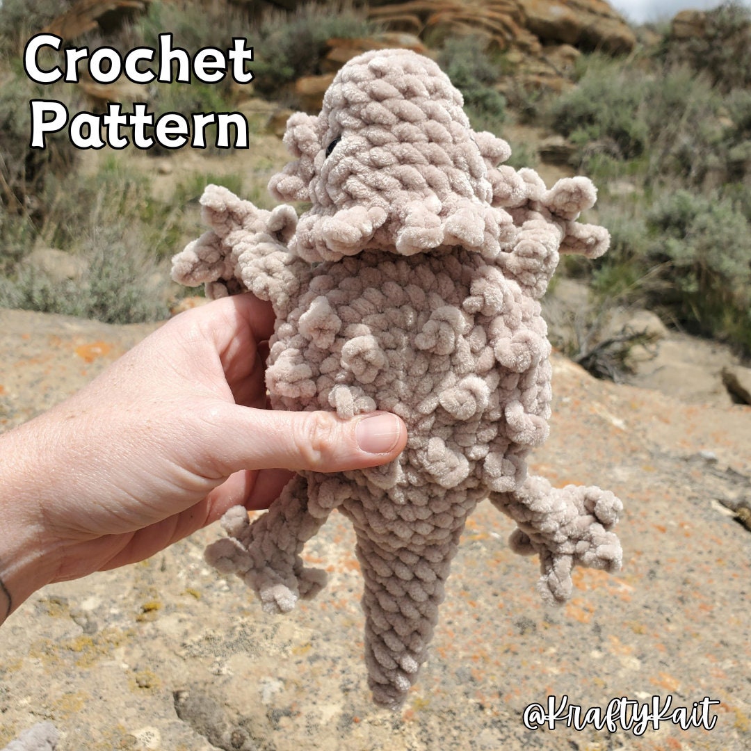 Crochet PATTERN: Low-sew Horned Lizard - Horny Toad - Horned Frog - Etsy
