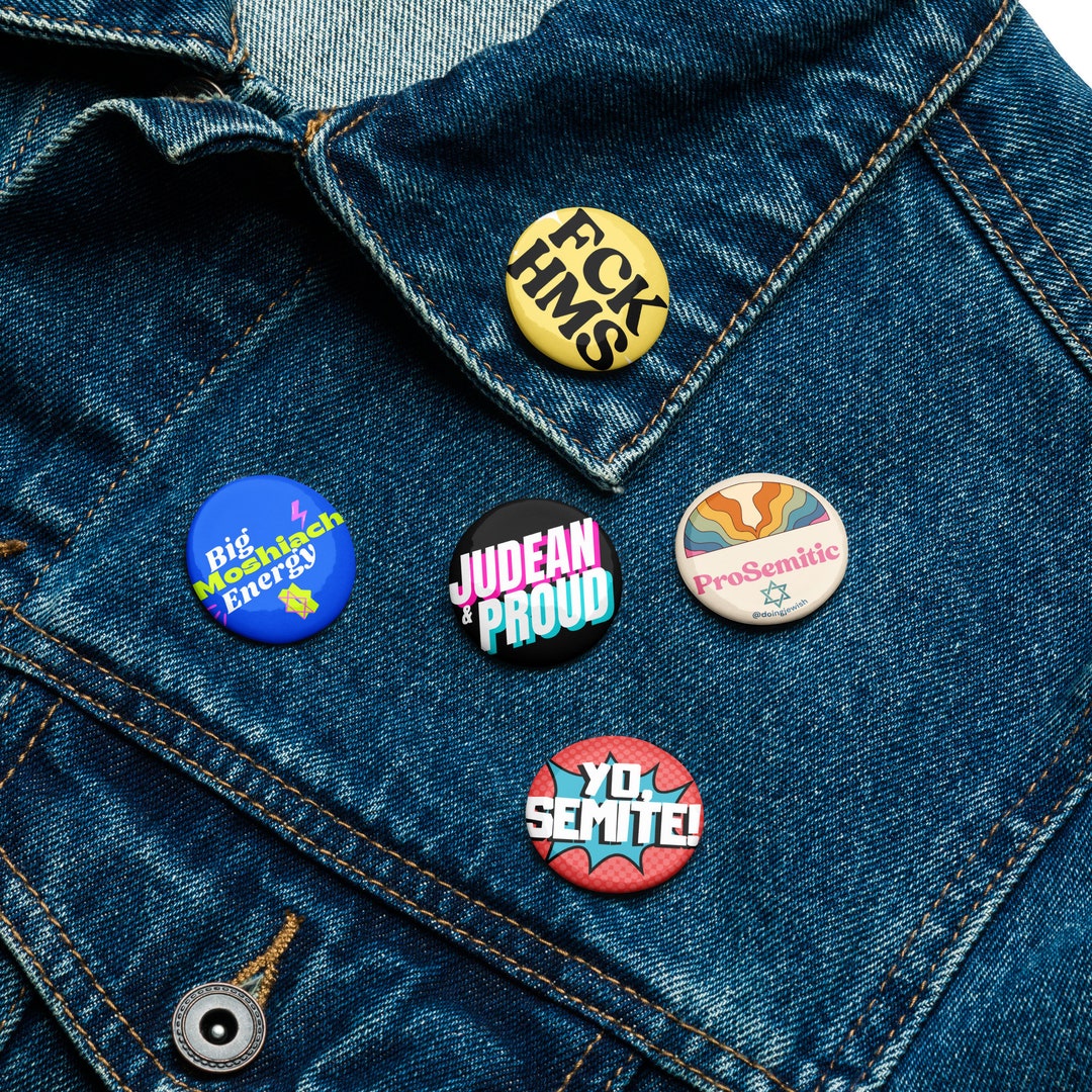 Prosemitic Set of 5 Pin Buttons - Etsy