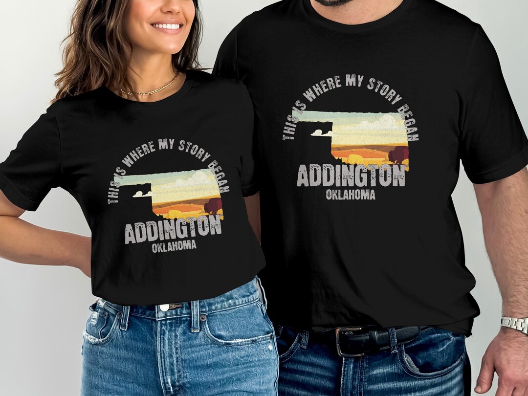 Addington Oklahoma Vintage Tee, Story Began Hometown Pride T-shirt ...