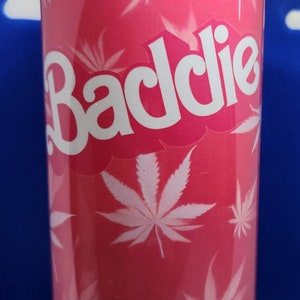 Baddie Pattern Tumbler With Pot Leaves and Barbie Design - Etsy