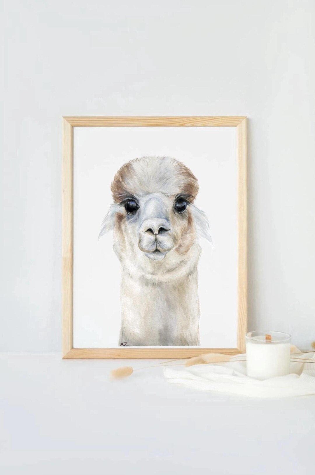 Llama Watercolor Painting - Etsy