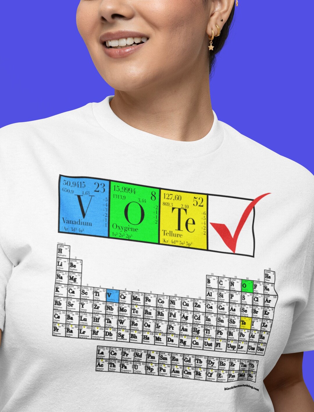 Vote Shirt Periodic Table of Elements Shirt Social Justice Tee Go Vote ...