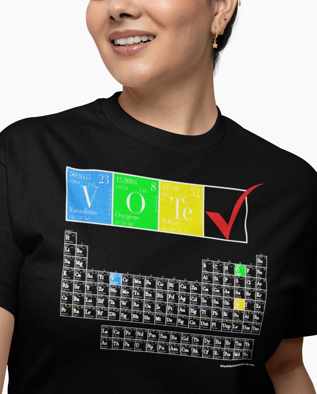 Vote Shirt Periodic Table of Elements Shirt Social Justice Tee Go Vote ...
