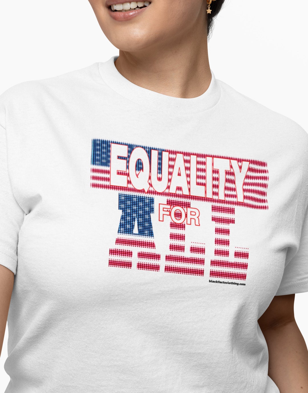Equality Shirt American Flag T-shirts Anti-racist Social Justice Human ...