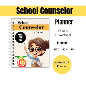 Counselor Printable Planner Digital School Counselor Weekly Planner ...