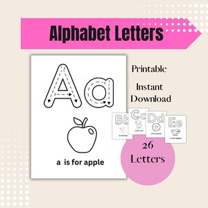 Alphabet Printable Letters Worksheet Trace, Color and Read Small ...