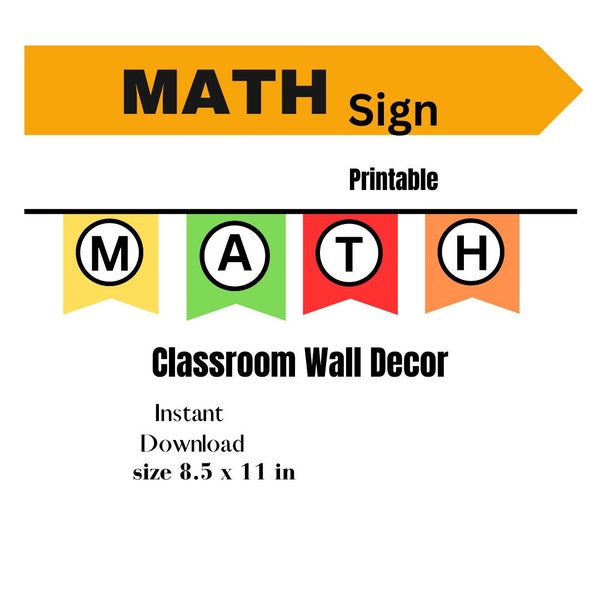 Math Sign - Etsy