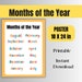 Months of the Year Printable School Poster Students Learning ...