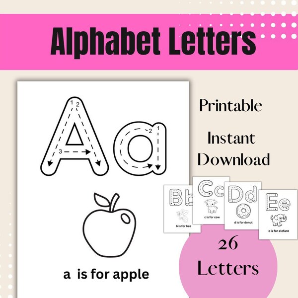 Alphabet Printable Letters Worksheet Trace, Color and Read Small ...