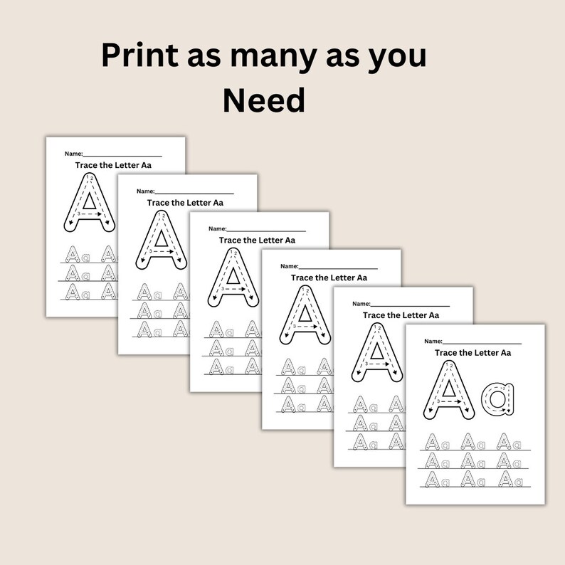 Alphabet Letters Aa Printable 10 Worksheet Early Learning Kindergarten ...