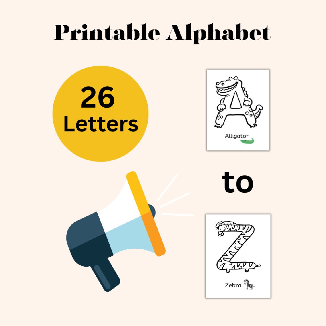 My Alphabet Book Printable Kids Early Learning Download Alphabet ...