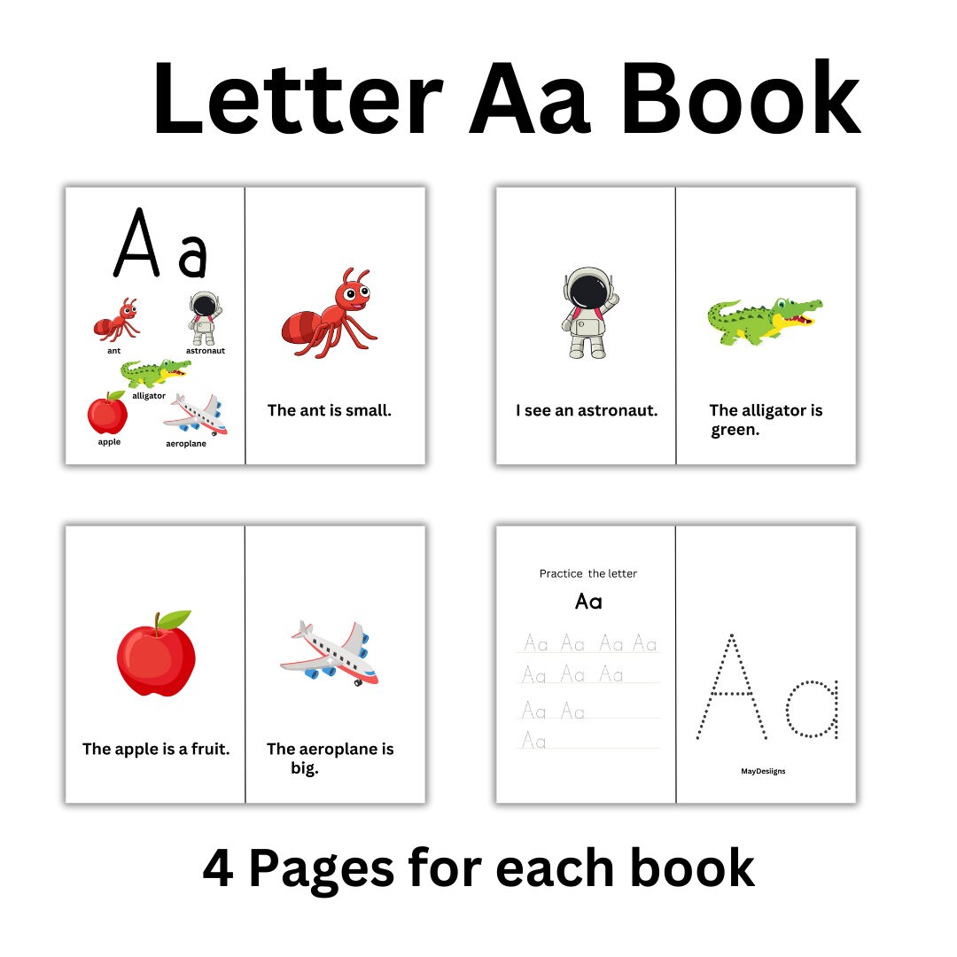 Alphabet Book Printable Download Classroom Letters Book Preschool Early ...