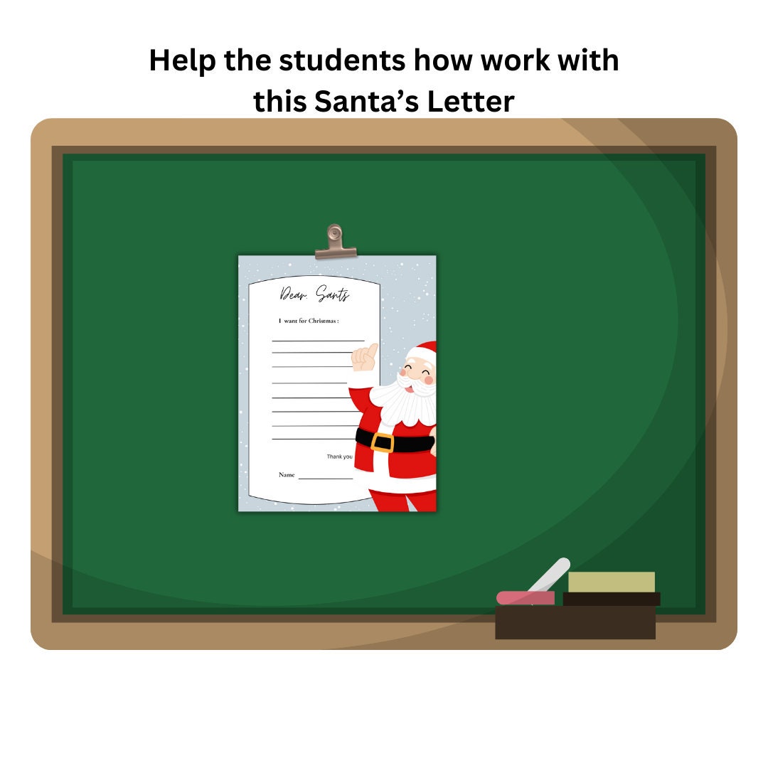 Dear Santa Claus Letter Printable for Students Christmas Letter ...