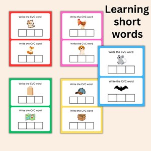 Printable Short Words Flash Cards Reading Cvc Downloadable Educational ...
