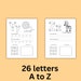 Alphabet Letters A to Z Printable and Downloadable, Learn, Write, Trace ...