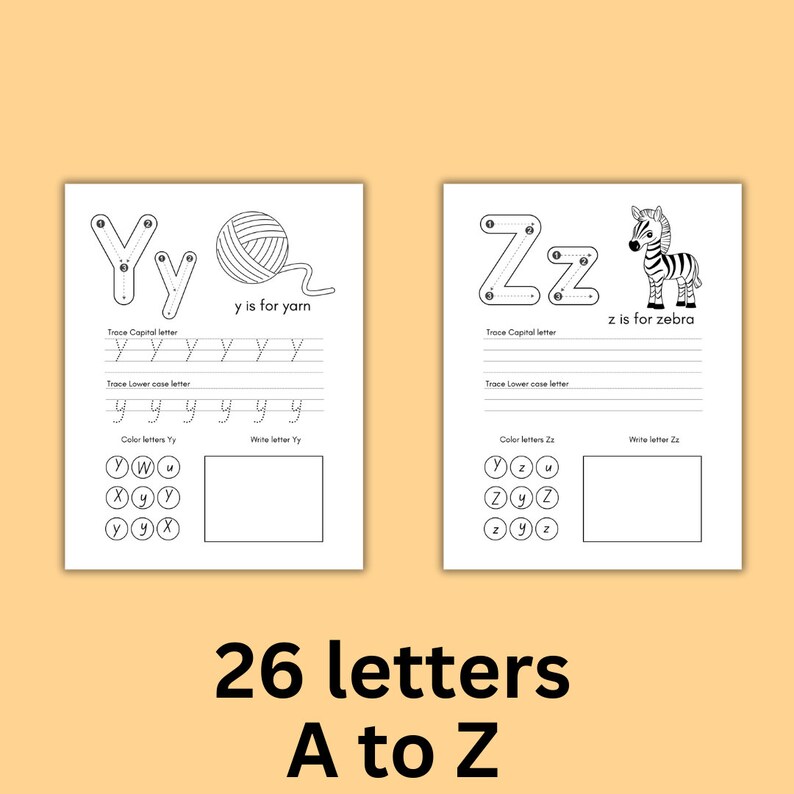 Alphabet Letters A to Z Printable and Downloadable, Learn, Write, Trace ...