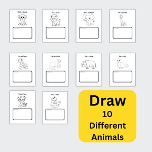 Zoo Animals Book Printable Coloring Book Animals Digital Zoo Book ...