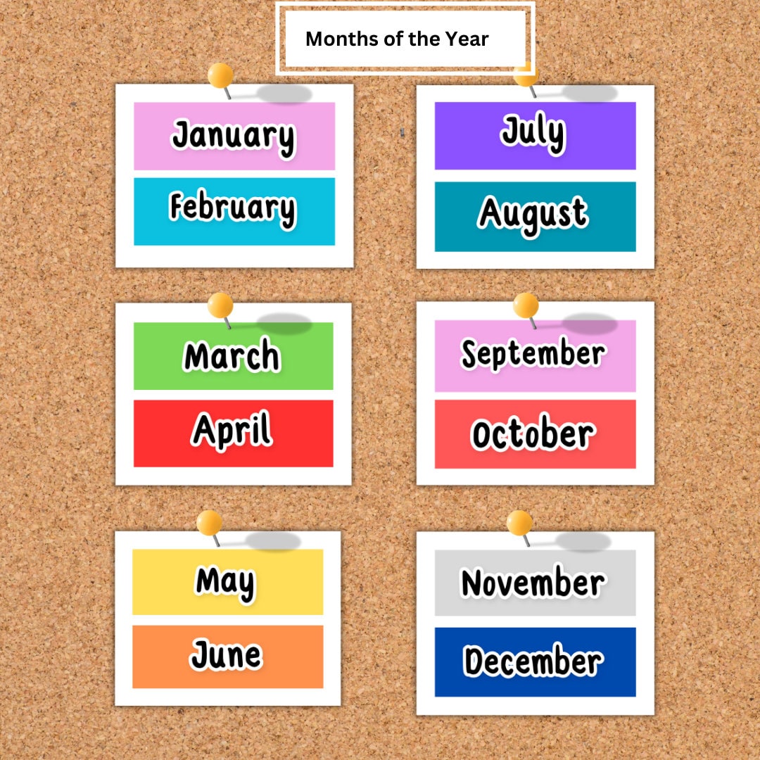 12 Months of the Year Printable Worksheet Educational Material Download ...