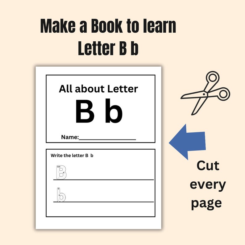 All About Letter B B Printable Book Worksheet Educational Home School ...
