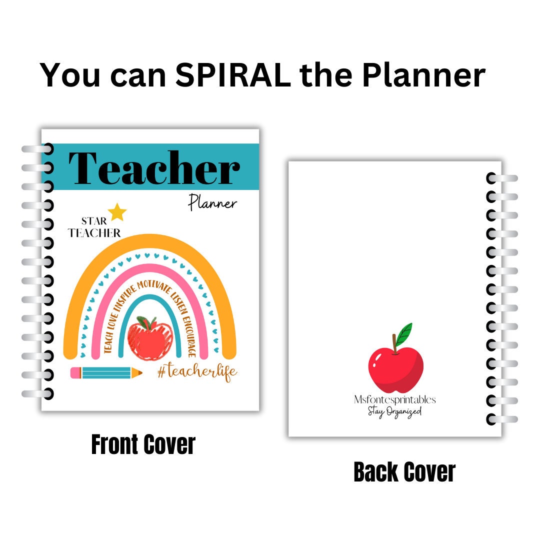 Teacher Printable School Planner Organized School Activities ...