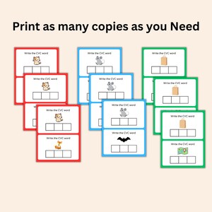 Printable Short Words Flash Cards Reading Cvc Downloadable Educational ...
