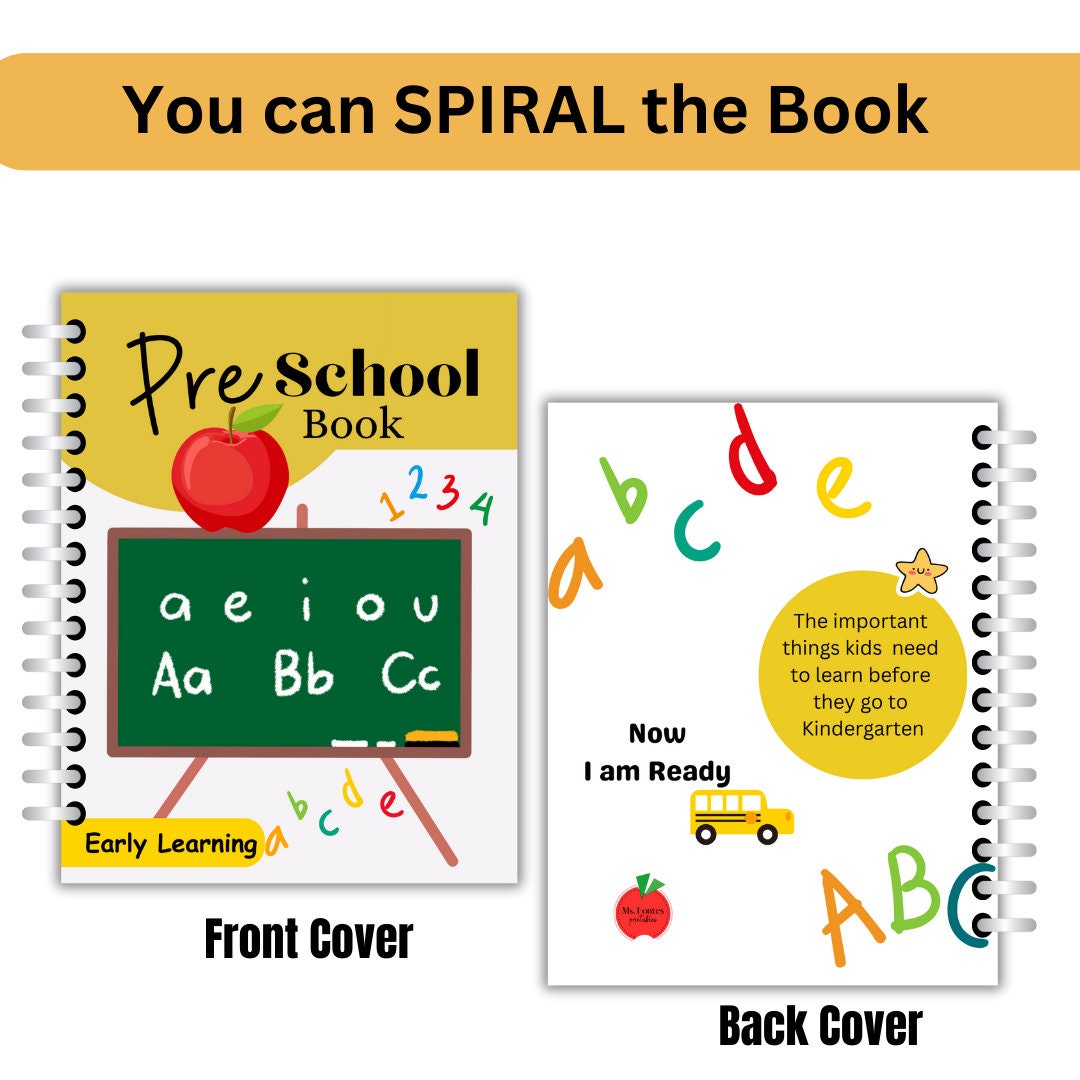 Preschool Book Printable Early Learning Letters Alphabet Pdf Digital ...