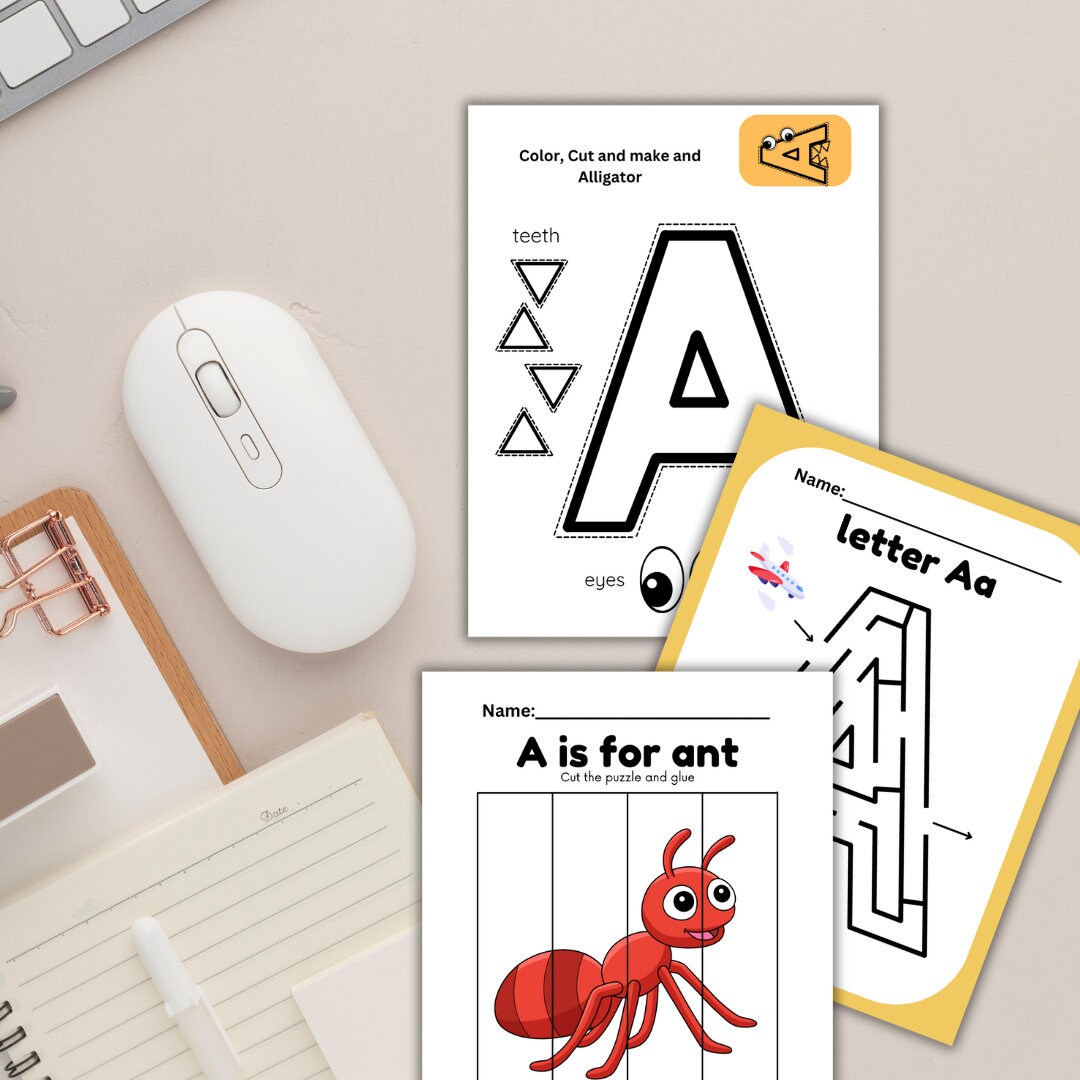Alphabet Letters Aa Printable 10 Worksheet Early Learning Kindergarten ...