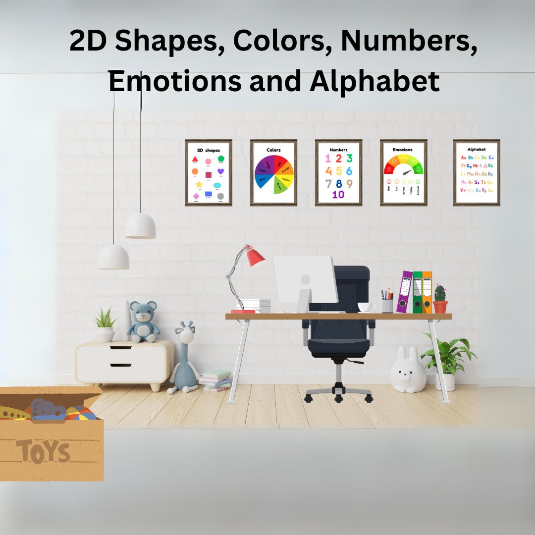 Educational Posters: Alphabet, Numbers, Shapes, Colors , Emotions ...