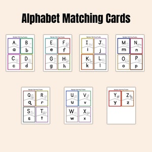 Alphabet Matching Puzzle Printable Letters Download Pre-k Puzzle Game ...