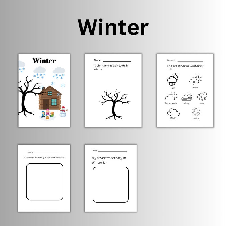 The 4 Seasons of the Year Printable Worksheet, Downloadable, Spring ...