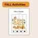 Fall Activity for Kids Printable Homeschool Puzzles Learning ...