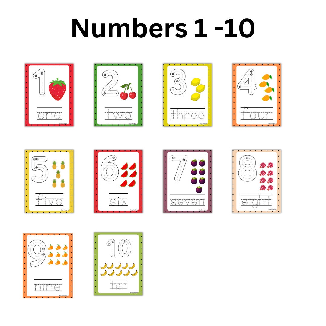 Numbers 1 to 10 Printable Worksheet Students Learning Educational ...