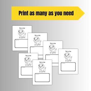 Zoo Animals Book Printable Coloring Book Animals Digital Zoo Book ...