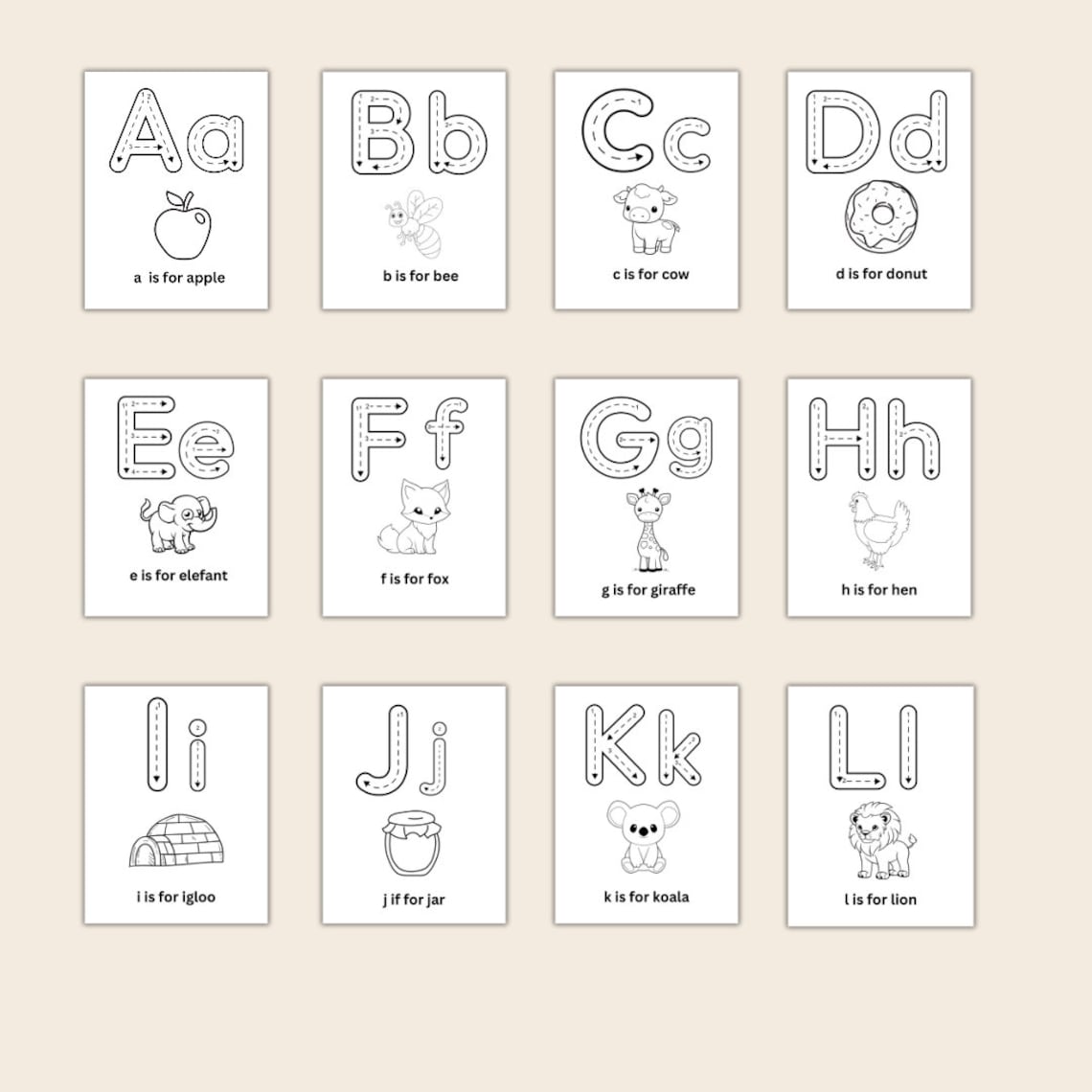 Alphabet Printable Letters Worksheet Trace, Color and Read Small ...