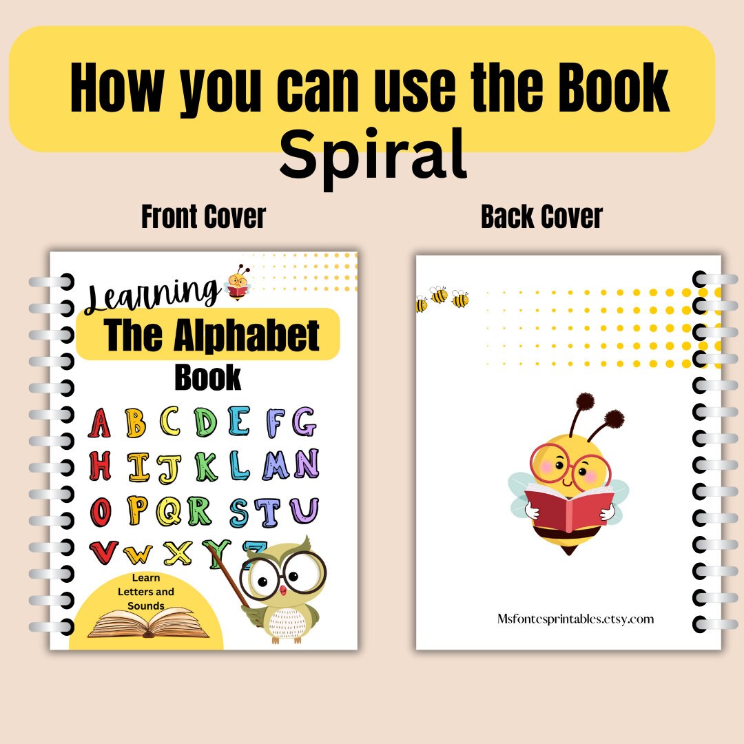 Alphabet Book Printable: Early Learning, Letters & Tracing Kindergarten ...