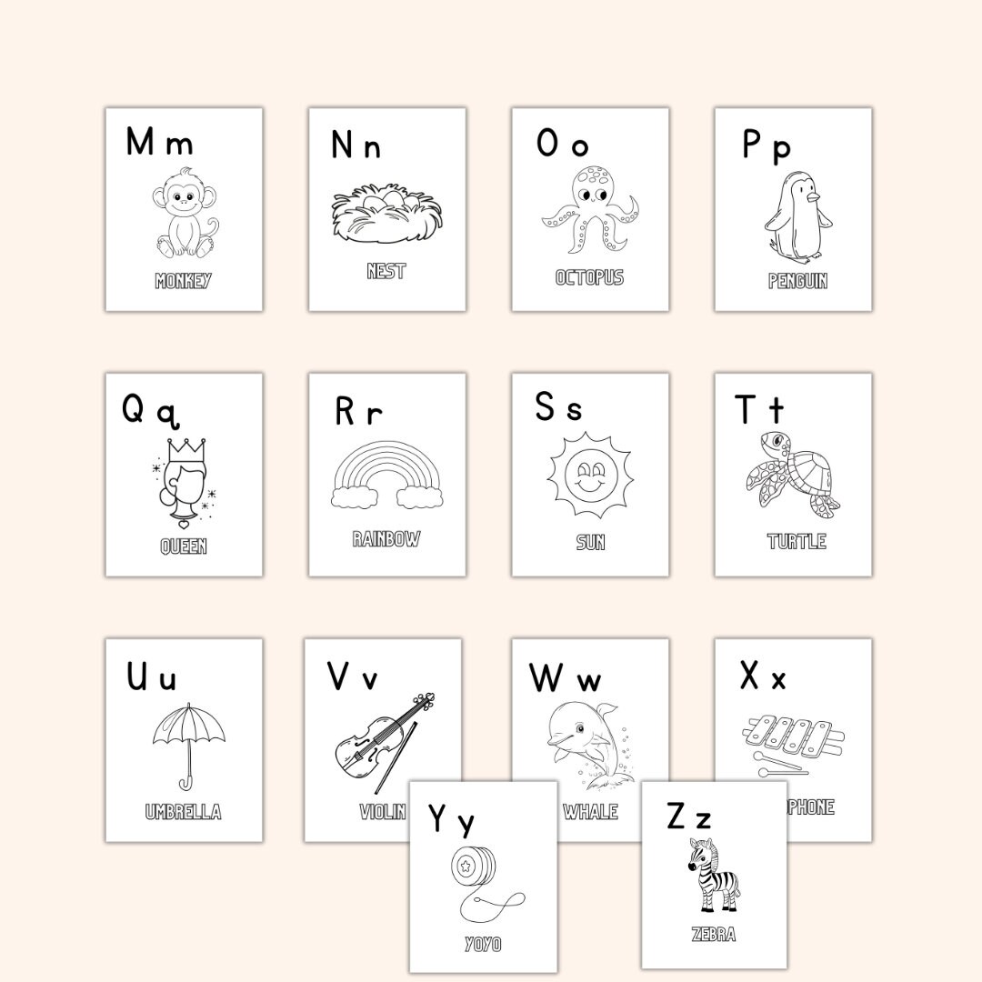 My First Alphabet Book Kids Early Learning Download Alphabet Worksheet ...