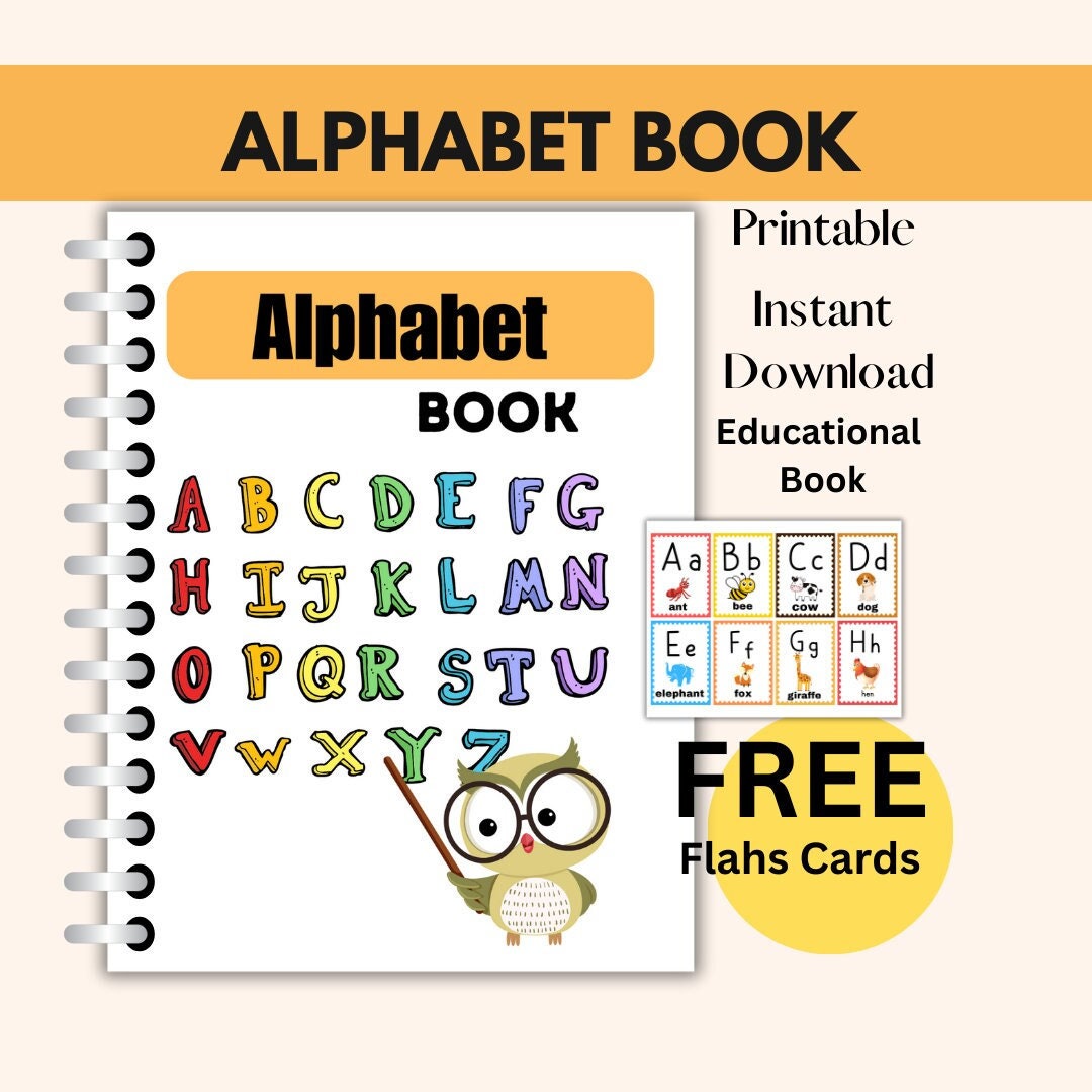 Printable 26 Alphabet Letters Book Early Learning Resources Tracing ...