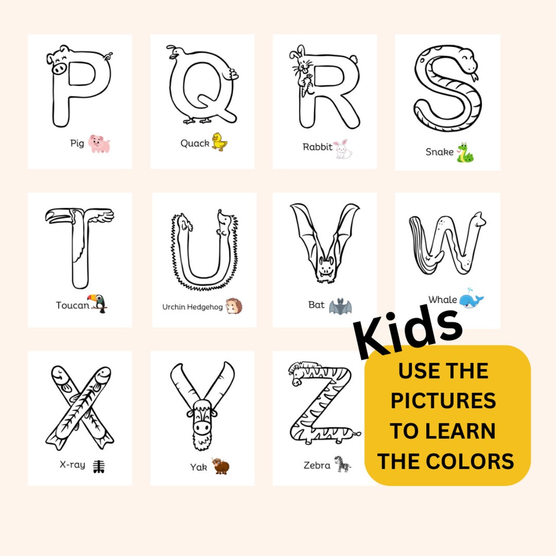 My Alphabet Book Printable Kids Early Learning Download Alphabet ...