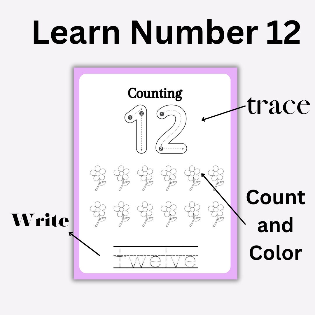 Number Tracing Worksheet 1-20: Fun Learning Activity Printable Kids ...