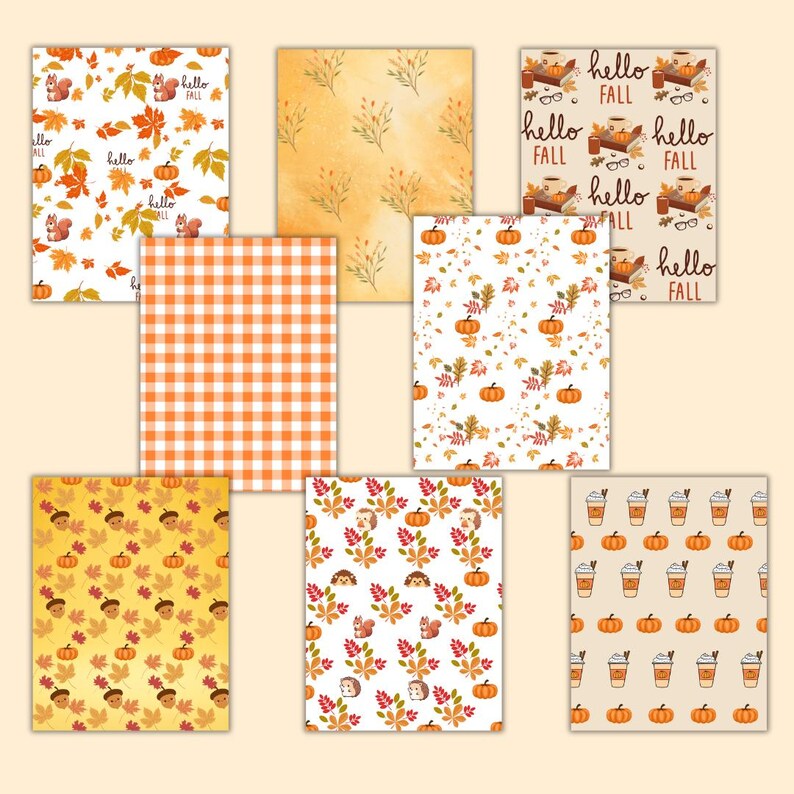 Boho Printable Seamless Fall Patterns Download Autumn Png Pages Fall ...