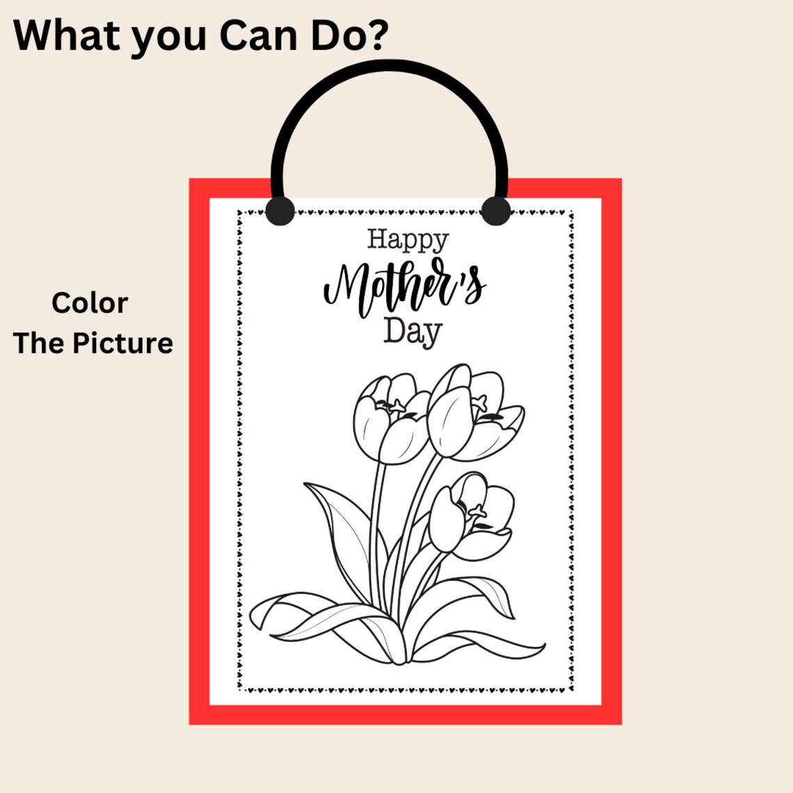 Mother's Day Coloring Pictures Kids Craft Mother's Gift Printable ...