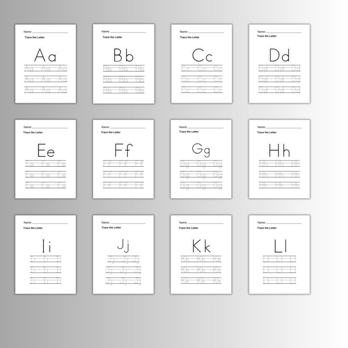 Alphabet Letters A to Z Printable and Downloadable Learn Write Trace ...