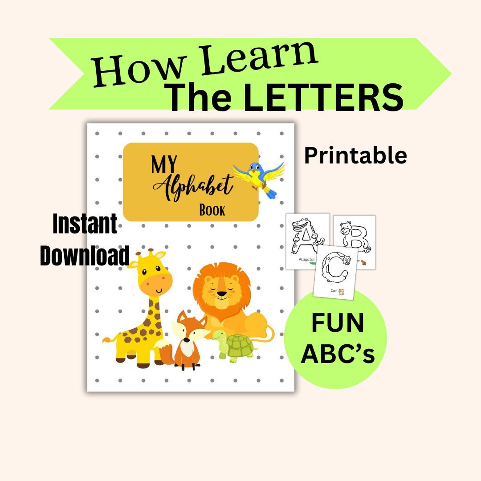 My Alphabet Book Printable Kids Early Learning Download Alphabet ...