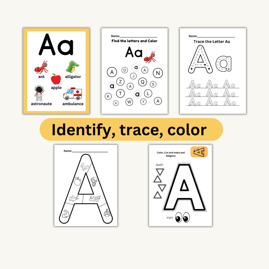 ABC Power Pack: Write, Trace & Learn the Alphabet Letters Aa Printable ...