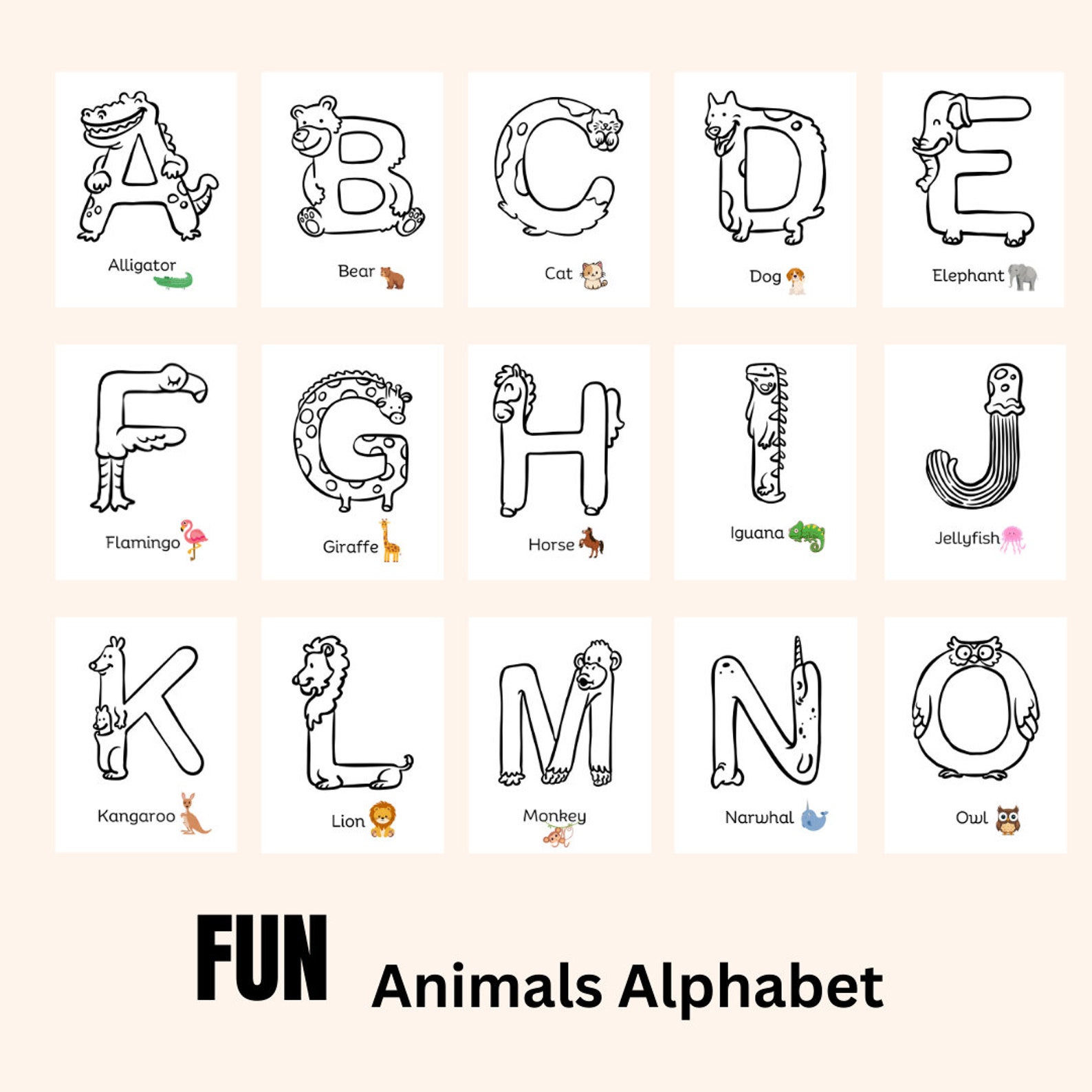 My Alphabet Book Printable Kids Early Learning Download Alphabet ...